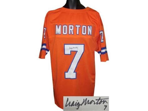 Craig Morton Signed Orange Tb Custom Stitched Pro Style Football Jersey
