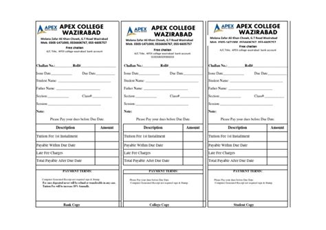 Challan Form Pdf 1 Pdf Fee Receipt