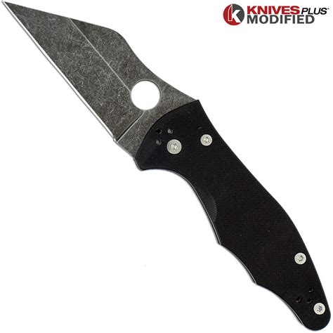 Modified Spyderco Yojimbo 2 Knife Acid Wash C85gp2
