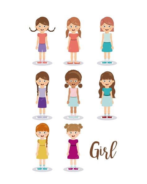 Premium Vector Girl Character Design