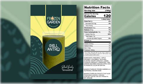 Chillantro Smoothie Seasonal Cilantro Smoothie Frozen Garden