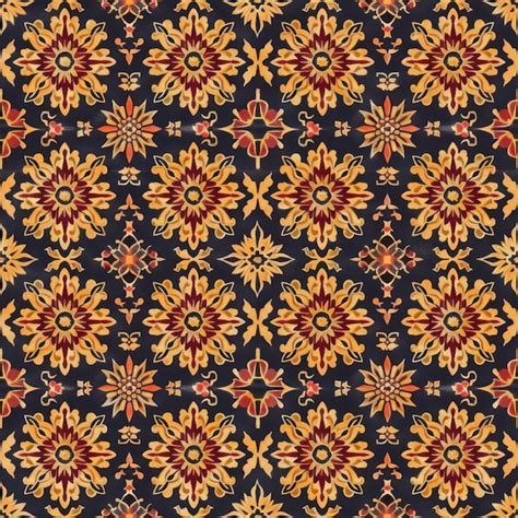 Textile Repeat Pattern Of Thai Fabric Patterns Seamless Premium Ai