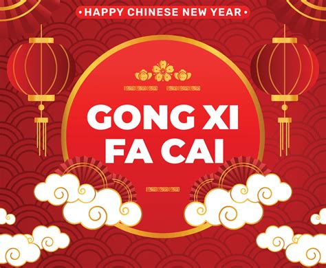 Gradient Gong Xi Fa Cai Greeting Vector Art And Graphics