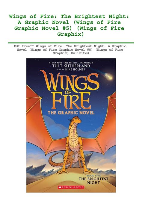 Pdf Free Wings Of Fire The Brightest Night A Graphic Novel Wings Of