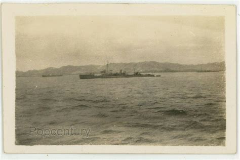 Vintage 1932 Photograph China Chefoo Us Navy Ships And Shore Lot Of 9