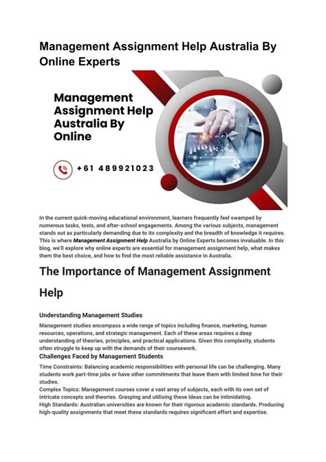 Ppt Management Assignment Help Australia By Online Experts Powerpoint Presentation Id13272124
