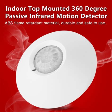 Khall Wired Passive Infrared Detector12v Wired Indoor Top Mounted 360 Degree Passive Infrared