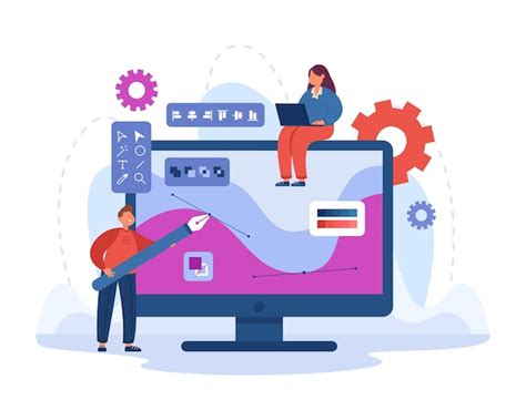 Computer With Graphic Design Images Free Download On Freepik