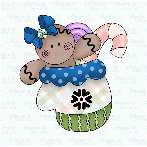 Gingerbread Candy Winter Mitten Cookie Cutter Shape It Cookie Co