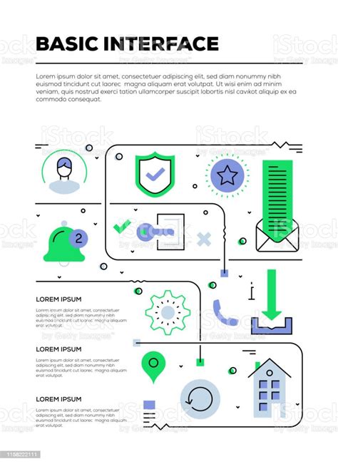 Basic Interface Infographic Design Stock Illustration Download Image