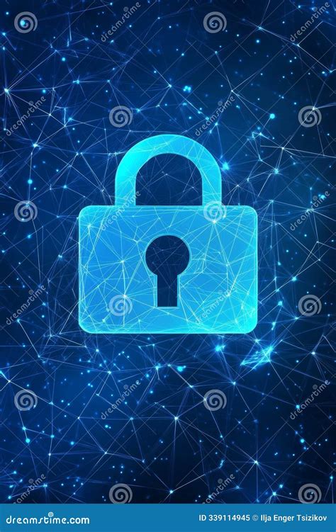 Lock Within A Technology Circle And Side Circuit A Bridge Forefronts The Entry To The