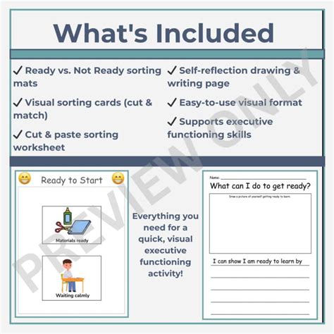 Task Initiation Sorting Activity Visual Behavior Sort For Classroom