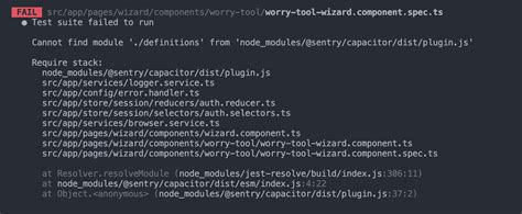 Cannot Find Module Definitions From Nodemodulessentrycapacitor