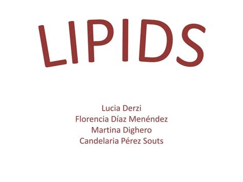 Lipids Pptx Chemistry Science