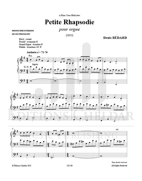 Petite Rhapsodie Éditions Cheldar