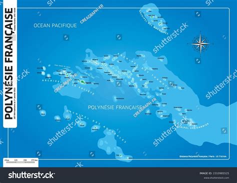 French Polynesia Map With Cities