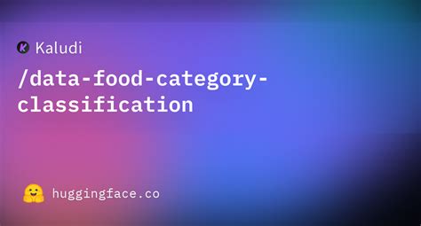 Kaludidata Food Category Classification · Datasets At Hugging Face