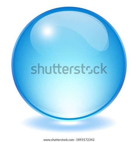 Blue Glass Orb Vector Illustration On Stock Vector Royalty Free