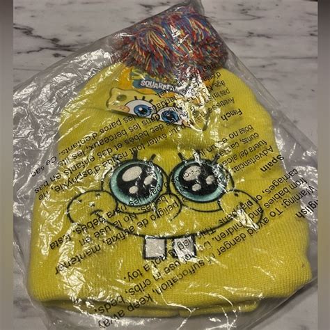 Nickelodeon Accessories Nwt Spongebob Squarepants Pom Beanie Poshmark