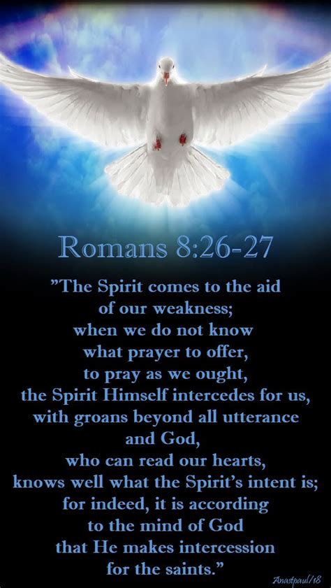 Quote Of The Day 20 May Romans 826 27 The Spirit Comes To The
