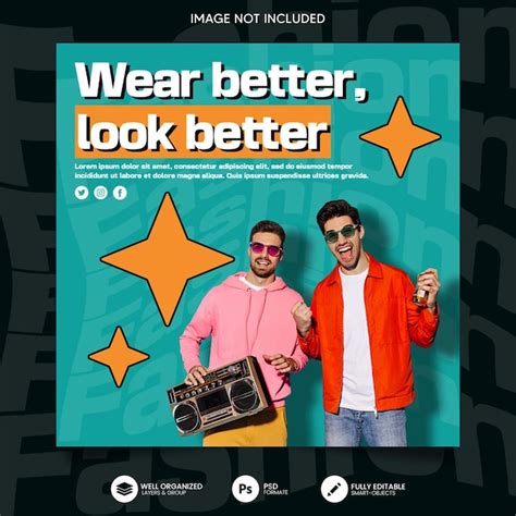 Premium Psd Fashion Retro Instagram Post Template