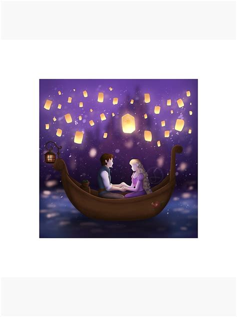 Tangled Rapunzel And Flynn In The Boat