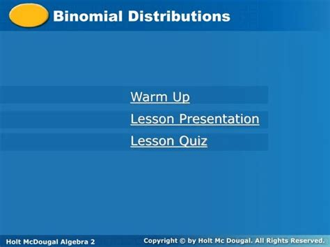 Ppt Binomial Distributions Powerpoint Presentation Free Download
