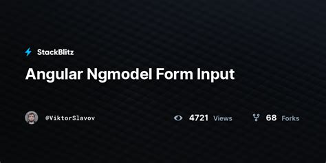 Angular Ngmodel Form Input Stackblitz