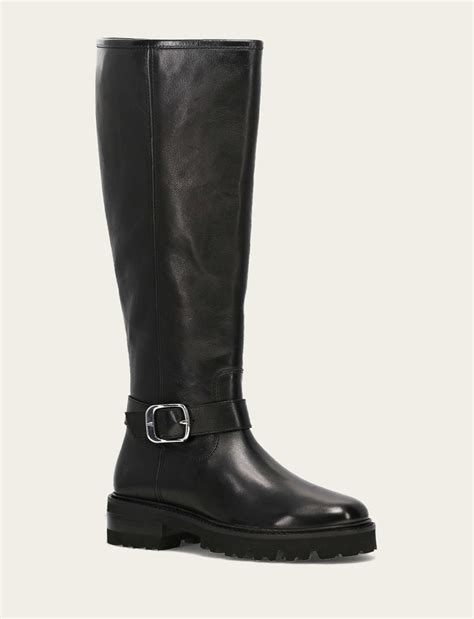 Womens Black Olivia Buckle Tall Boot The Frye Company