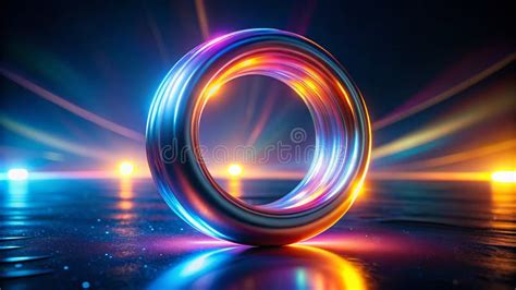 Dynamic 3d Annular Ring Pulsating In Lowlight A Stunning Abstract
