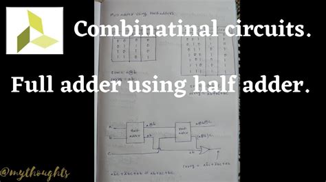 Full Adder Using Half Adders Youtube