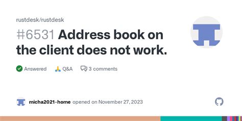 Address Book On The Client Does Not Work Rustdesk Rustdesk Discussion GitHub