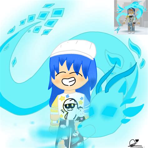 A Drawing Of My Roblox Avatar By Qistinauwu On Deviantart
