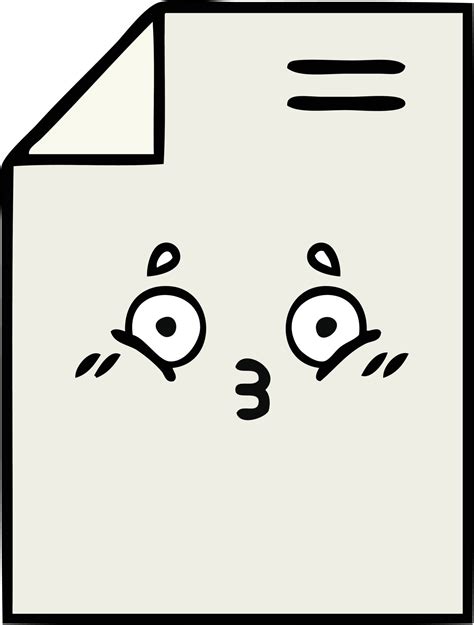 Hoja De Papel De Dibujos Animados Lindo 10637167 Vector En Vecteezy