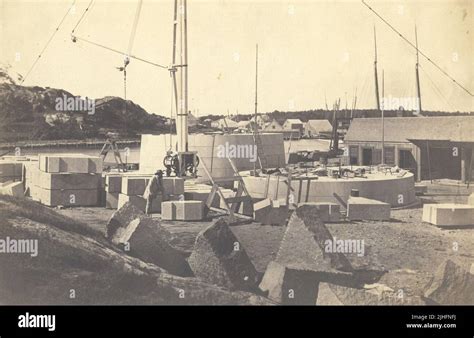Massachusetts Minots Ledge Minots Ledge Light House On Shore Cohasset Massachusetts