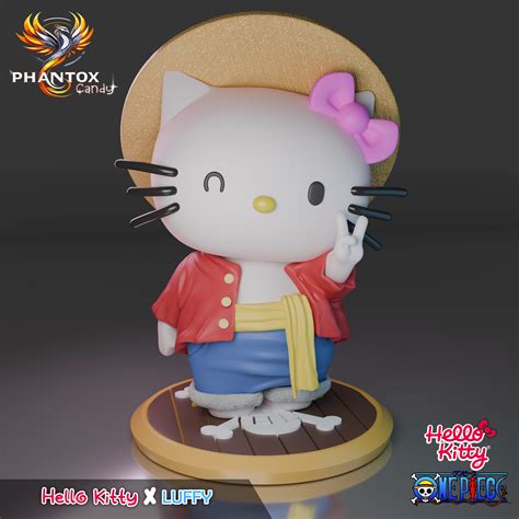 👋 Hello Kitty Luffy・ Stl File For 3d Printing・cults