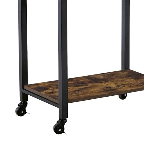 Ashley Bevinfield Bar Cart In Antiqued Brown And Black