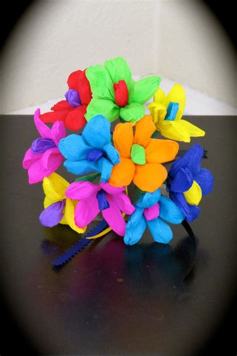 Colorful Mexican Paper Flower Bouquet Of 10 By Mariposafuerte Paper