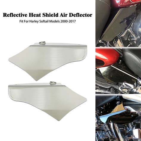 Motorcycle Light Reflective Air Deflector Saddle Heat Shield Abs For