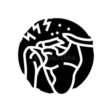 Clavicle Fracture Osteoporosis Bone Glyph Icon Vector Illustration