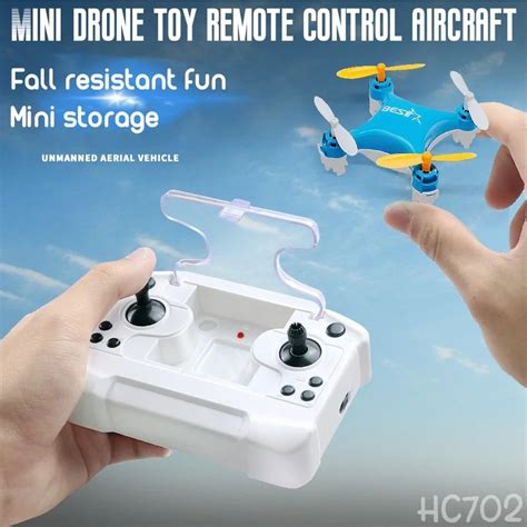 New Hc702 Mini Drone Toy 360 ° Roll Remote Control Aircraft Led Illumination Fixed Height Four