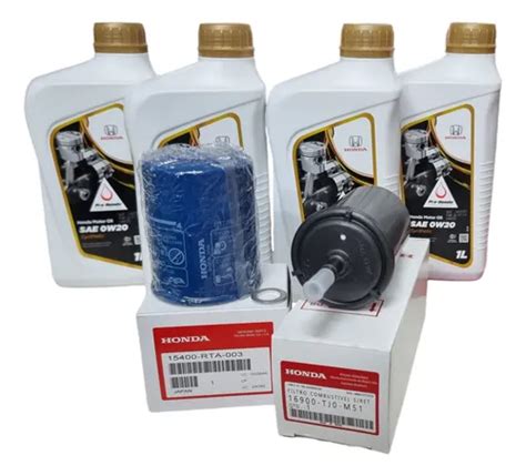 Oleo Do Motor 0w20 E Filtros Originais Honda Civic 2015 A 21
