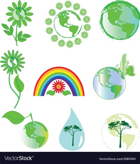 Environmental Symbols Royalty Free Vector Image