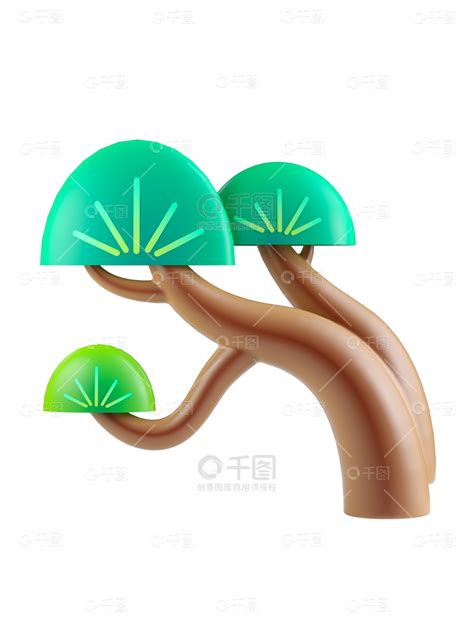 松柏3d素材 3d新年松树松柏装饰 模板免费下载 C4d格式 3072像素 编号69251651 千图网