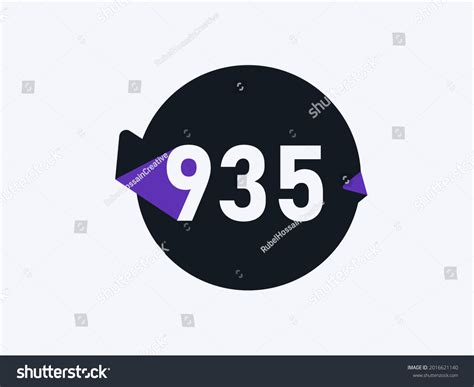 Number 935 Logo Icon Design Vector Stock Vector Royalty Free