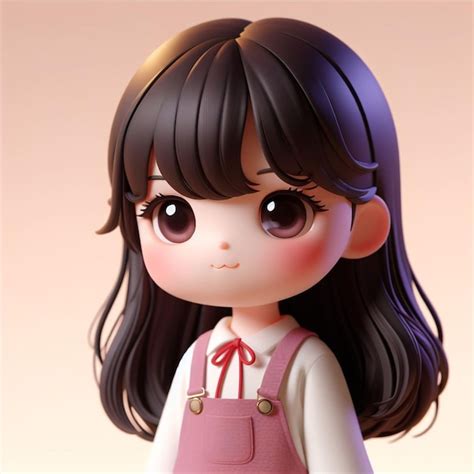 An Illustration Of A 3d Cartoon Girl Character Premium Ai Generated Image