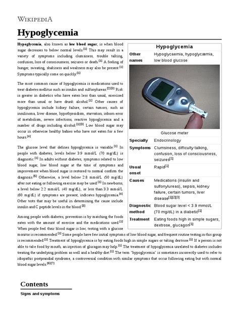 Hypoglycemia Pdf Hypoglycemia Disorders Of Endocrine Pancreas