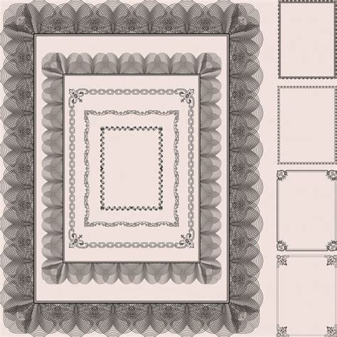 Decorative Frames Templates Formal Seamless Symmetry Classic Design Eps