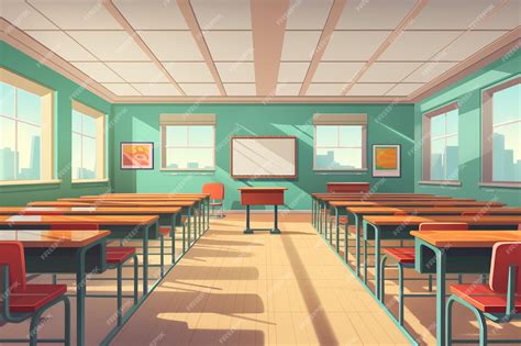 Premium Ai Image Vector Empty Classroom Interior School Or College Class