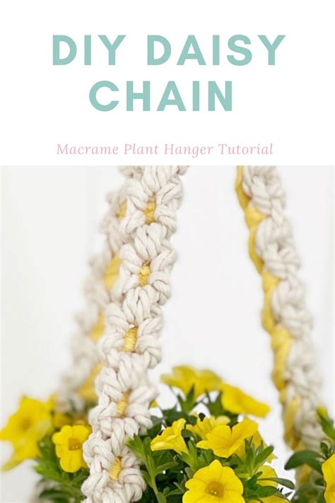 Macrame Daisy Chain Plant Hanger Macrame Plant Hanger Patterns Diy Macrame Plant Hanger